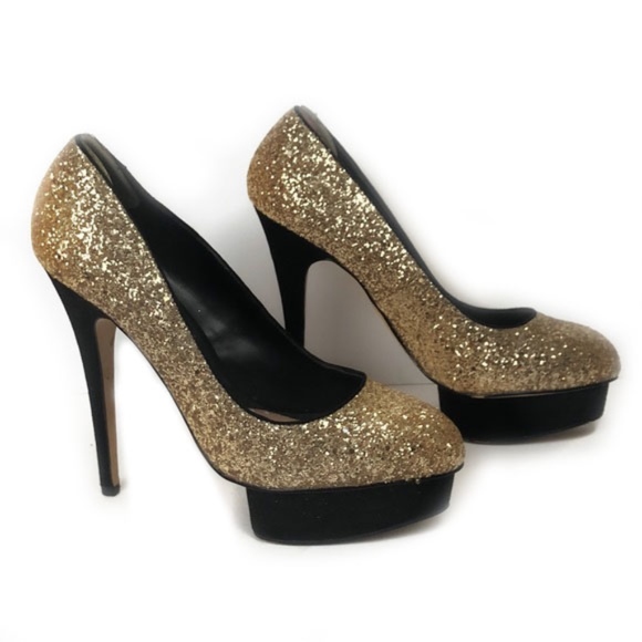 Aldo | Shoes | Aldo Gold Glitter Platform Pumps | Poshmark